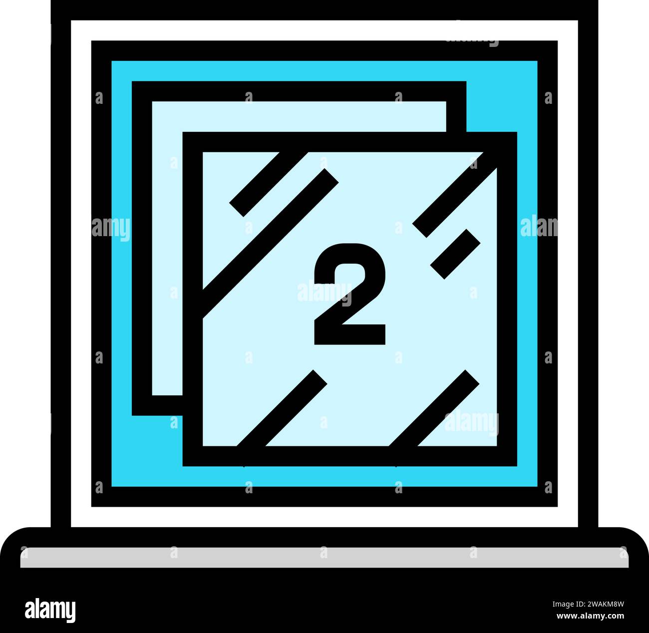 double pane windows energy conservation color icon vector illustration ...