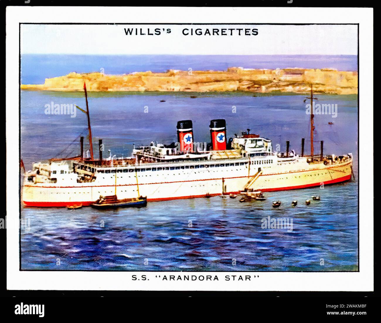 Steamship Arandora Star - Vintage Cigarette Card Illustration Stock ...