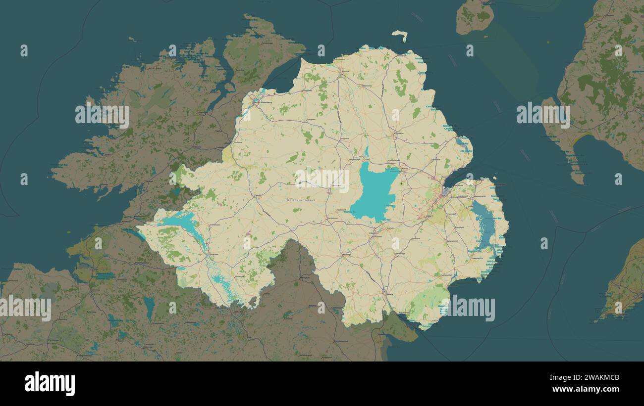 Map of belfast with division hi-res stock photography and images - Alamy