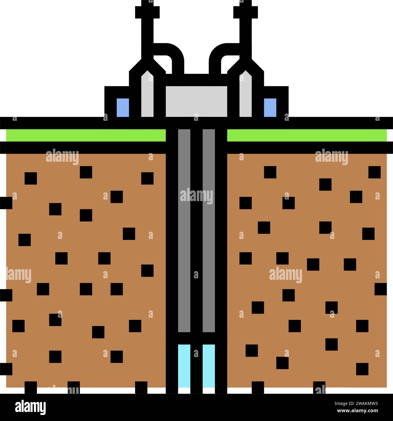 well geothermal energy color icon vector illustration Stock Vector ...