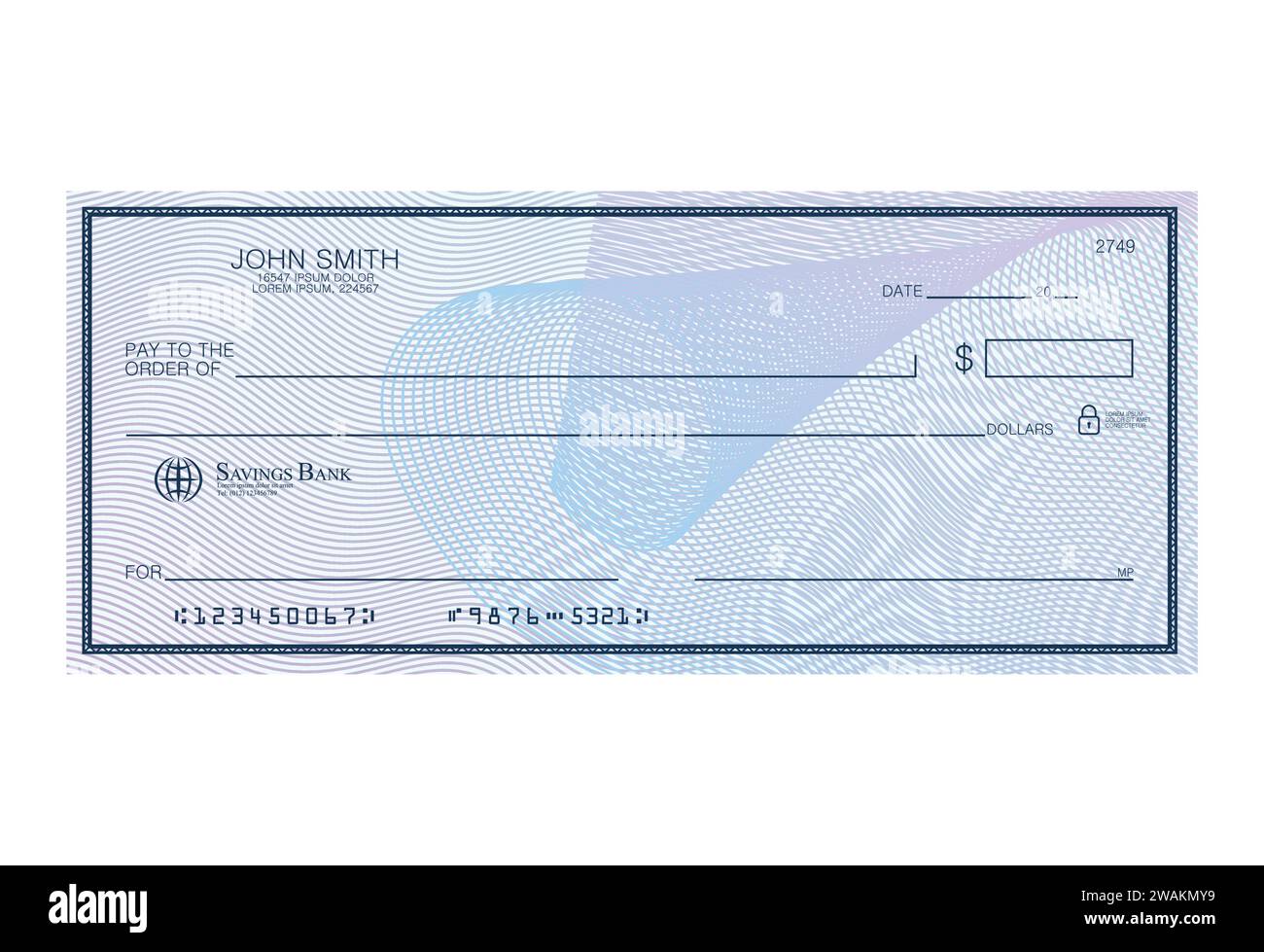 Bank cheque hi-res stock photography and images - Alamy