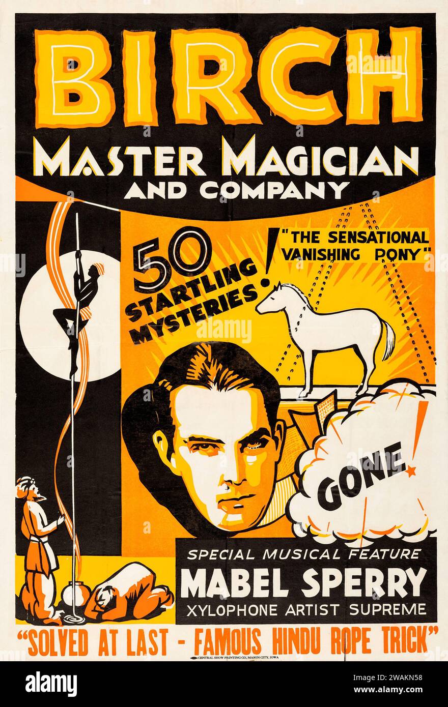 MacDonald Birch, Master Magician - Magic Poster (Central Show Printing ...