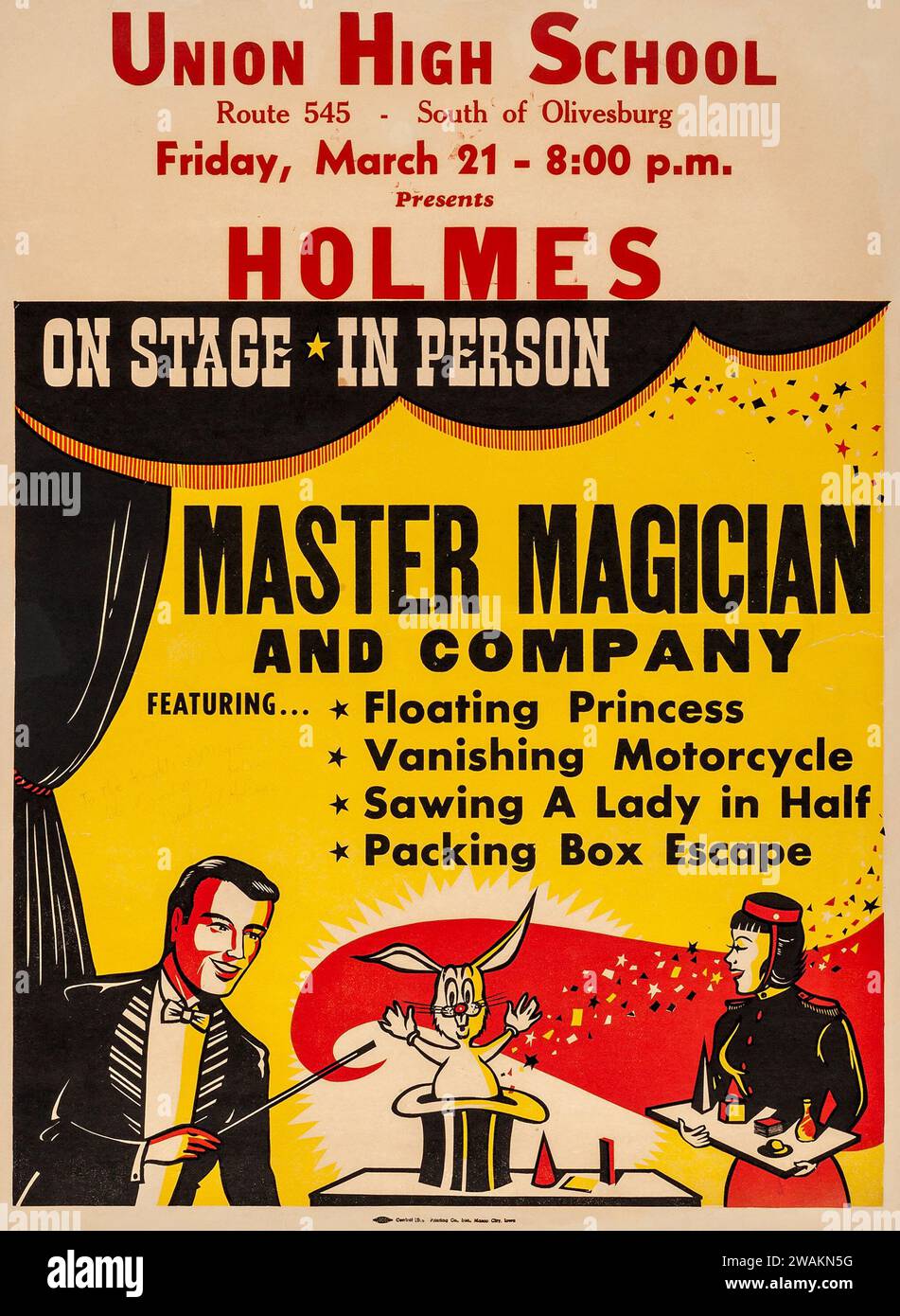 Magic Show Poster - Holmes Master Magician and Company (1940s) Union ...