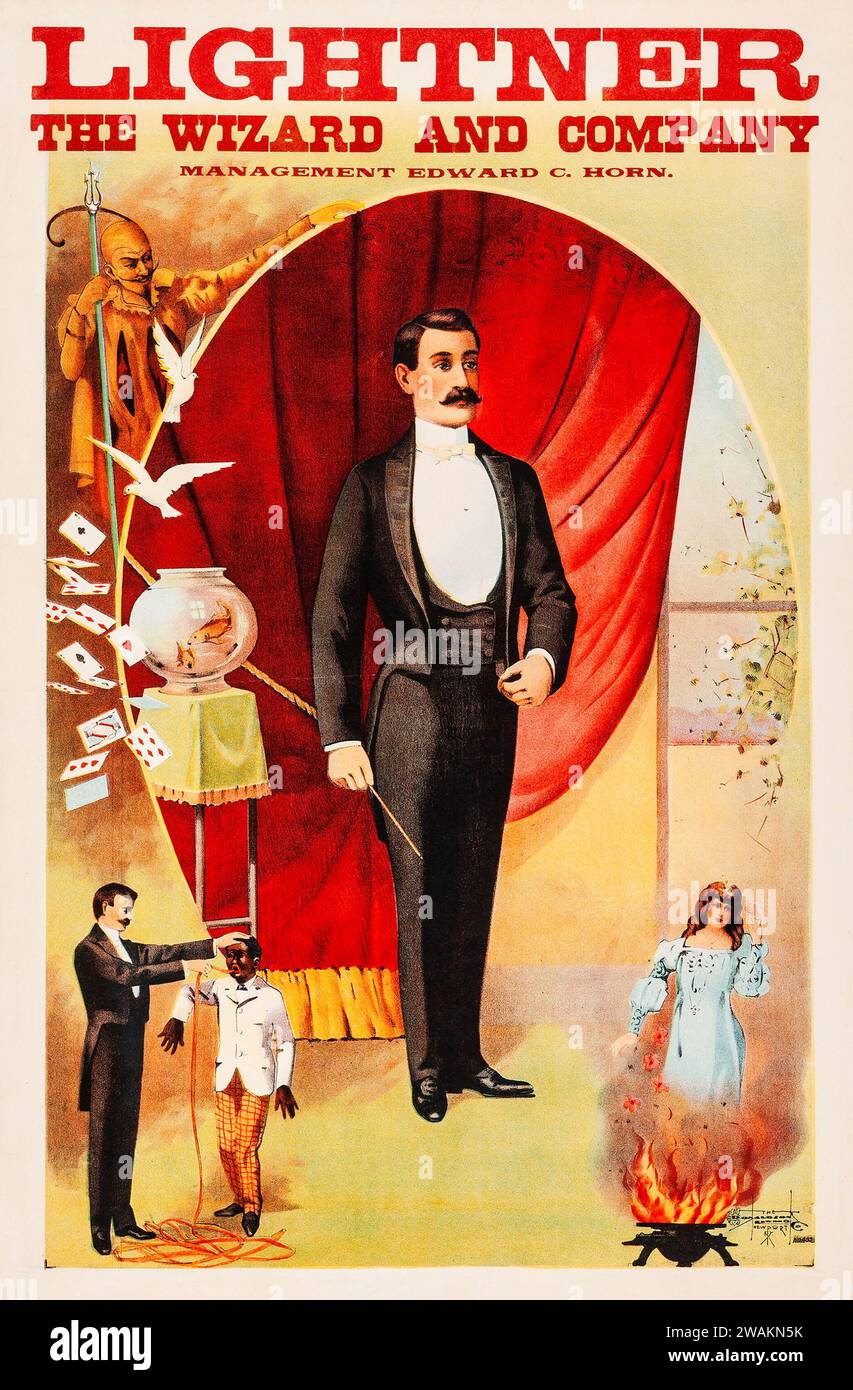 Magic Show poster - Lightner the Wizard and Company (1900s). Magician ...
