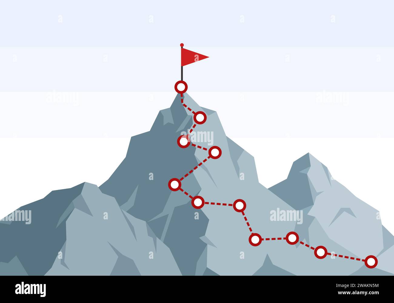 Reach the peak Stock Vector Images - Alamy