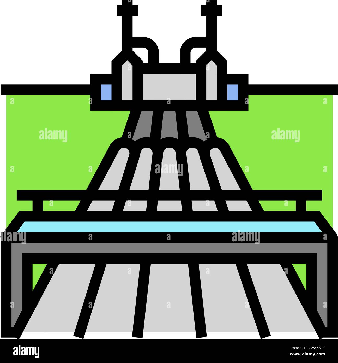 Pipeline Geothermal Energy Color Icon Vector Illustration Stock Vector