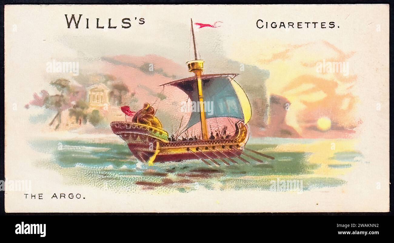 The Argo - Vintage Cigarette Card Illustration Stock Photo - Alamy