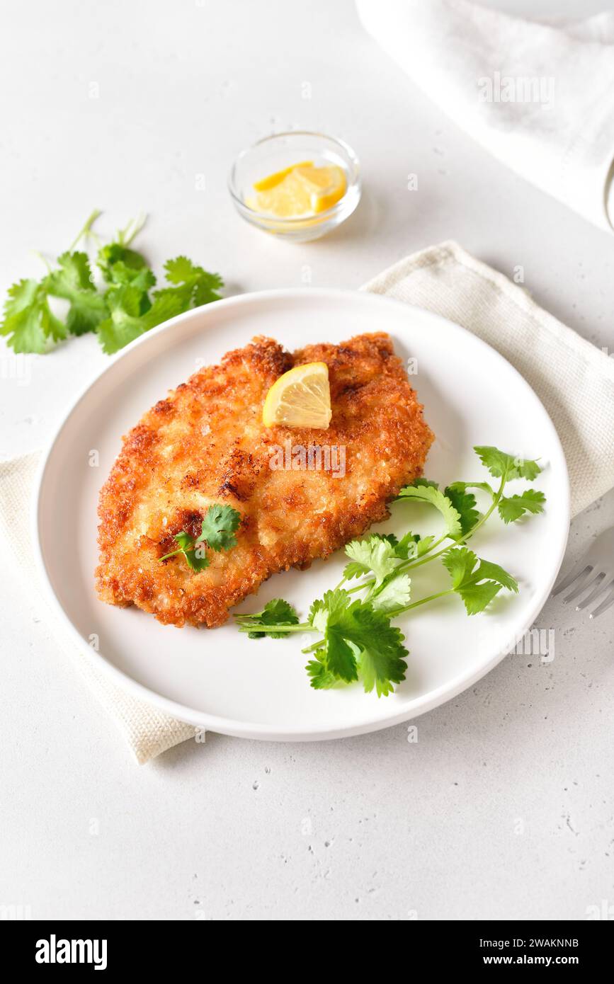 Schnitzel on white hi-res stock photography and images - Alamy