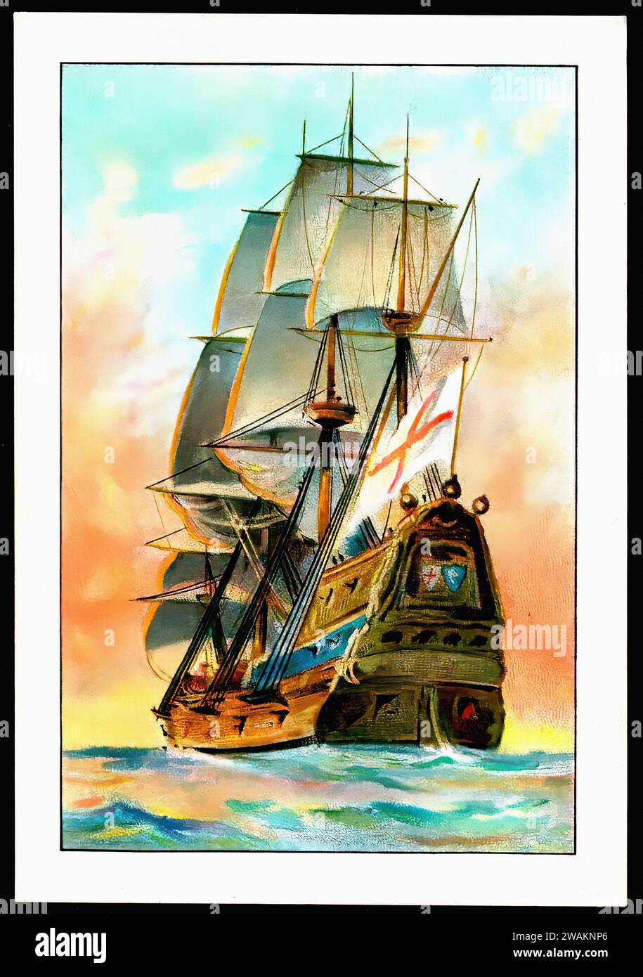 The St George - Vintage Cigarette Card Illustration Stock Photo - Alamy