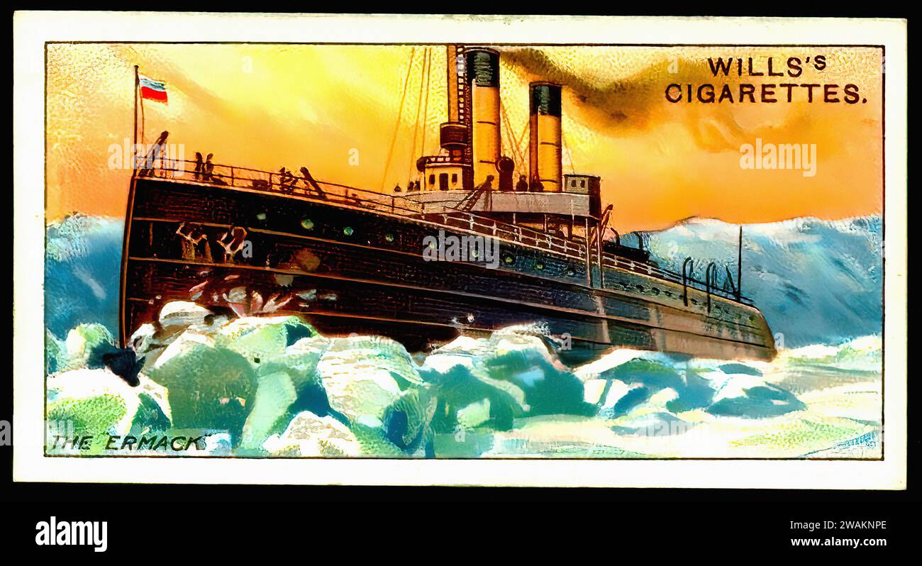 The Ermack - Vintage Cigarette Card Illustration Stock Photo - Alamy