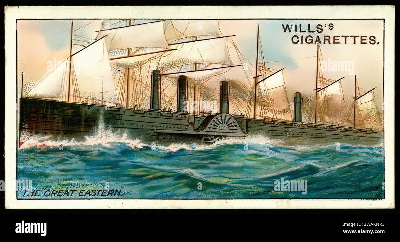 The Great Eastern 00001 - Vintage Cigarette Card Illustration Stock ...