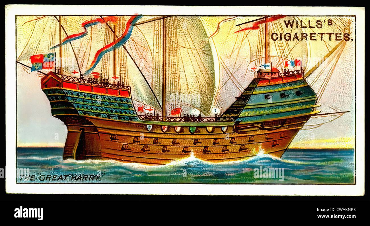 The Great Harry - Vintage Cigarette Card Illustration Stock Photo - Alamy