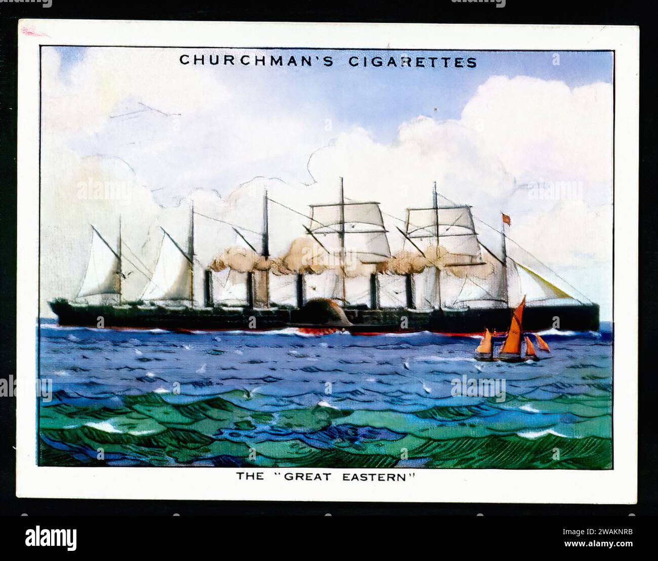 The Great Eastern - Vintage Cigarette Card Illustration Stock Photo - Alamy