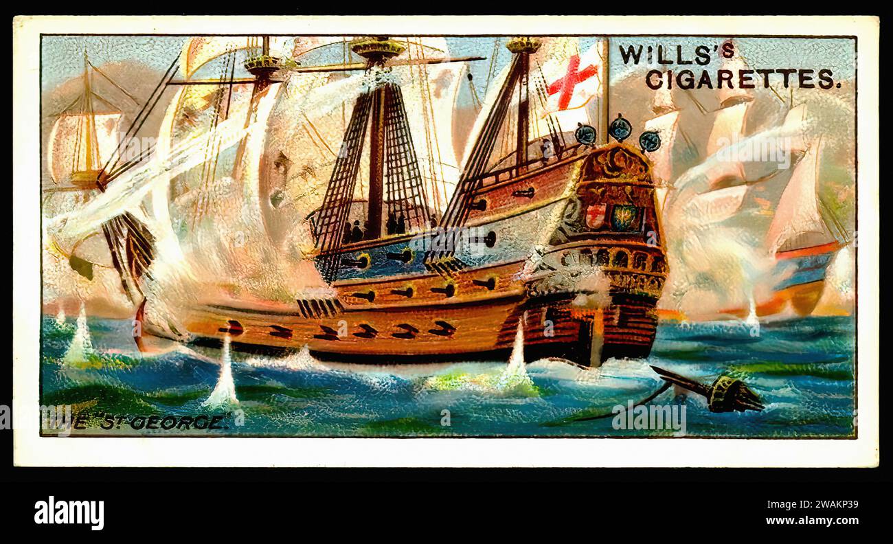 The St George - Vintage Cigarette Card Illustration Stock Photo - Alamy