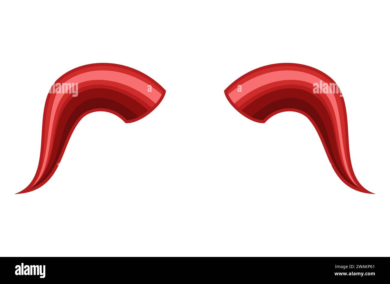 Devil Horns Isolated On White Background Red Devil Demon Satan Horn Icon Monster Symbol