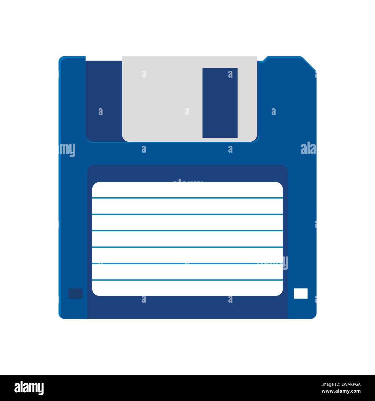 Floppy Disk icon in flat style isolated on white background. HD diskette old data media. Vector ...