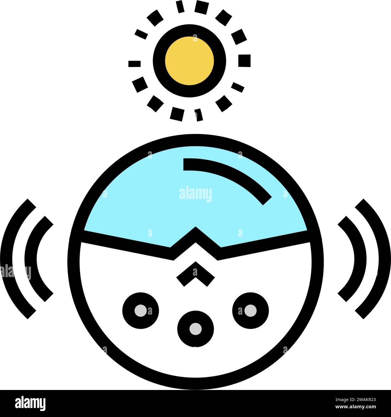 daylight sensor lighting control color icon vector illustration Stock ...