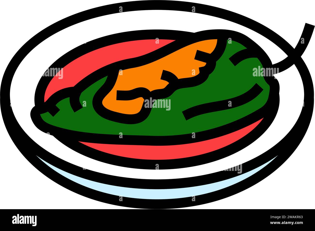 chiles rellenos mexican cuisine color icon vector illustration Stock ...