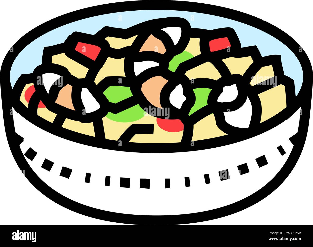 ceviche mexican cuisine color icon vector illustration Stock Vector ...