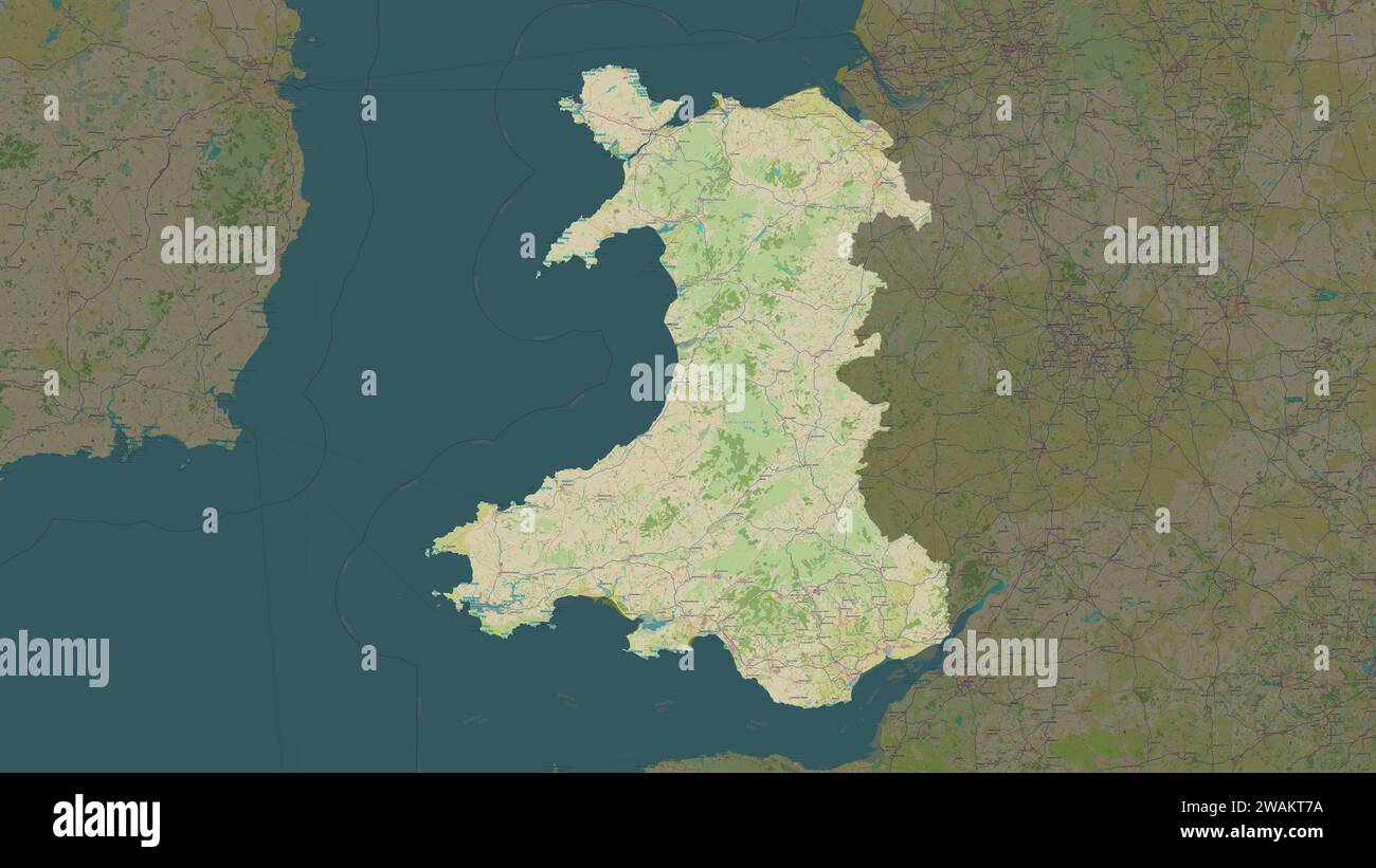 Topographic map of wales uk hi-res stock photography and images - Alamy