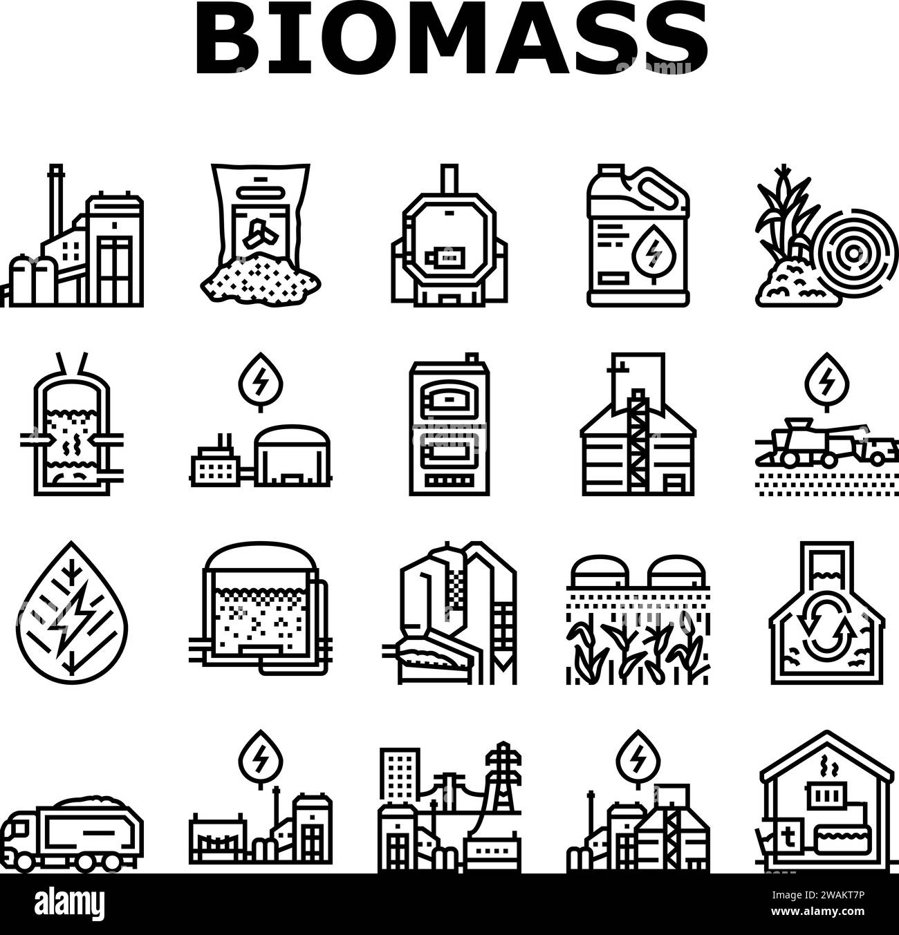 Biomass power station Black and White Stock Photos & Images - Alamy