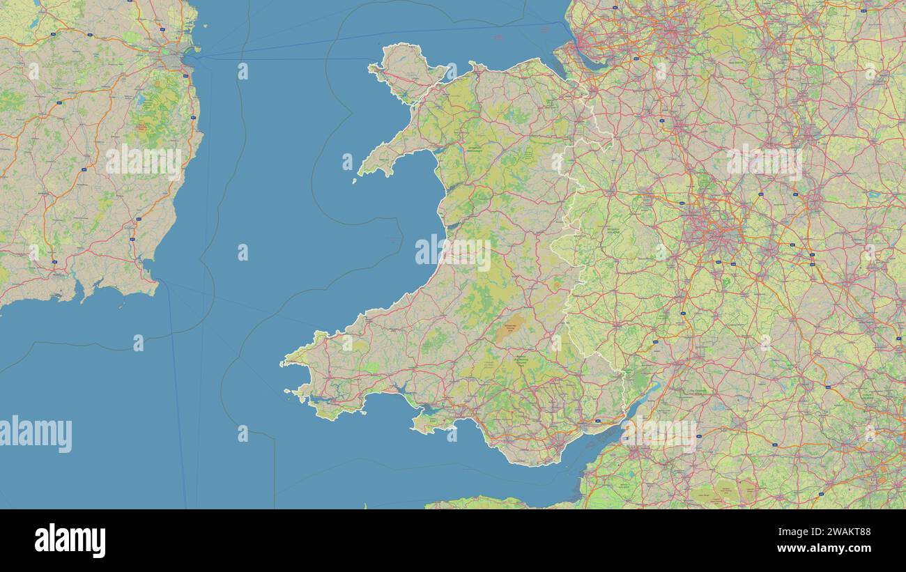 Topographic map of wales uk hi-res stock photography and images - Alamy