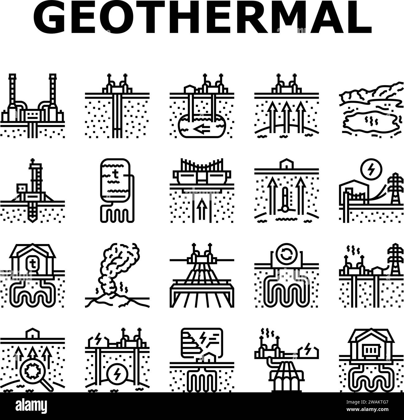 geothermal energy power plant icons set vector Stock Vector Image & Art ... geothermal energy power plant icons set vector Stock Vector Image & Art ...