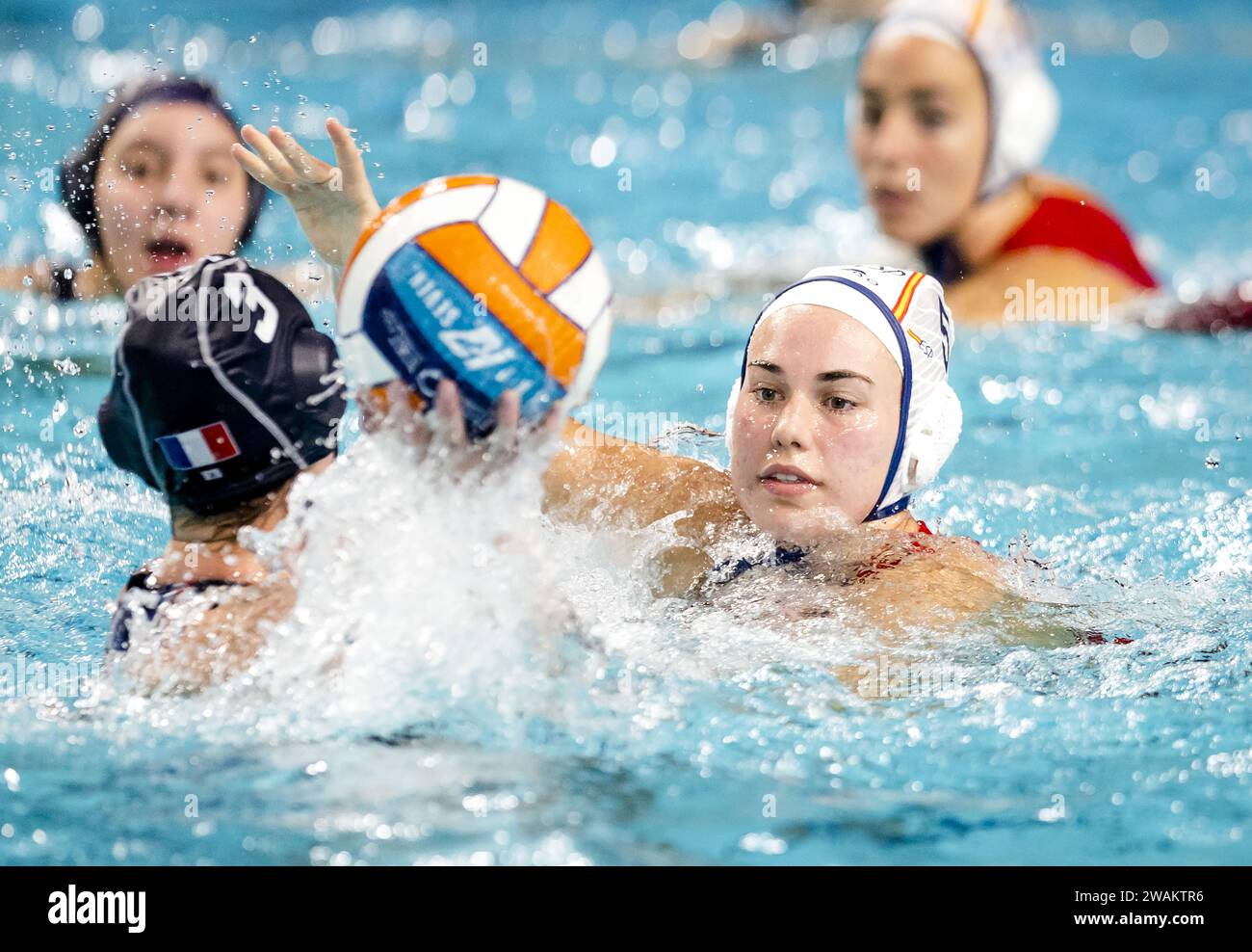 EINDHOVEN - Erica Hardy of France in a duel against Nona Perez Vivas of ...