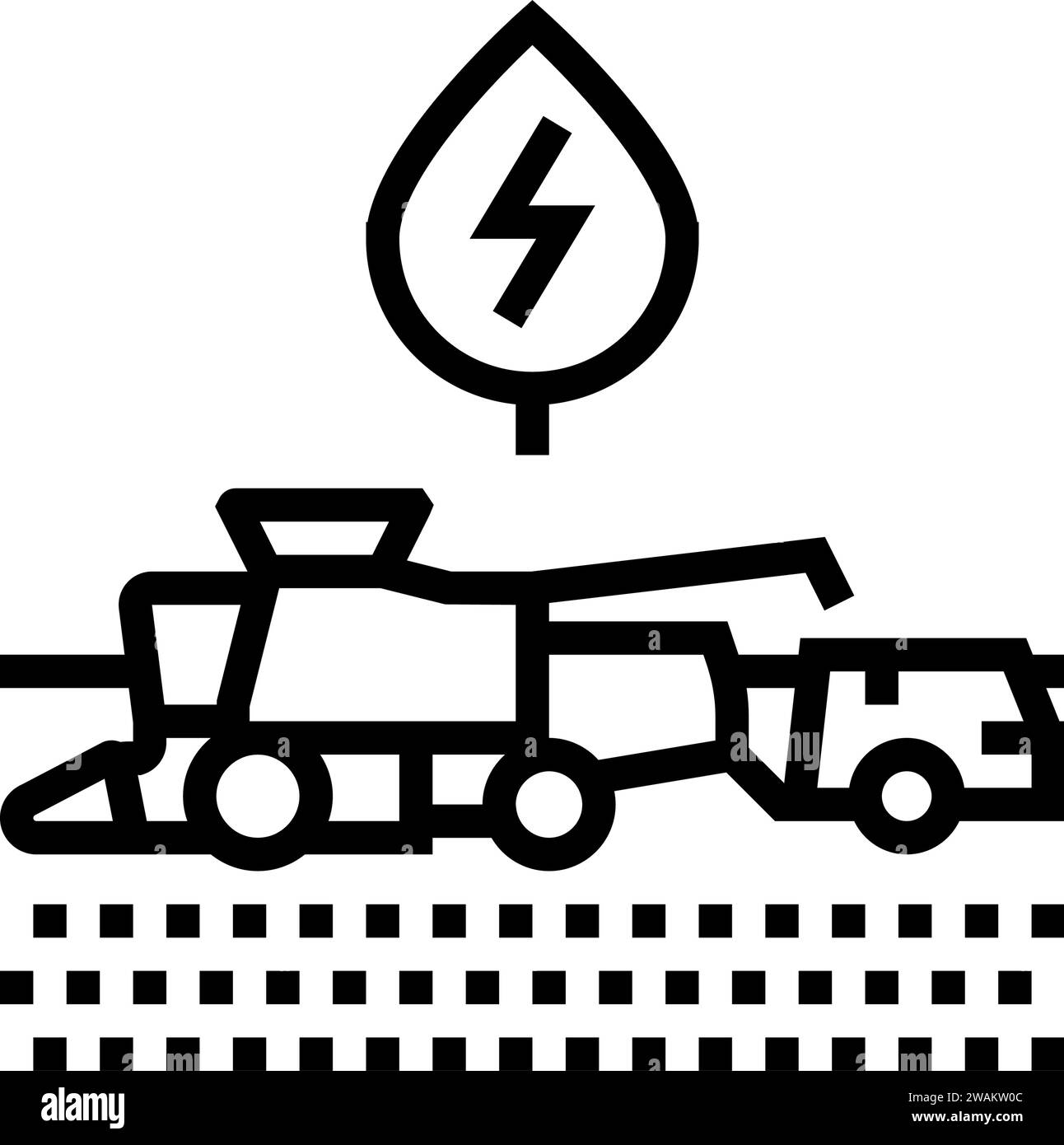 bioenergy harvesting biomass line icon vector illustration Stock Vector ...
