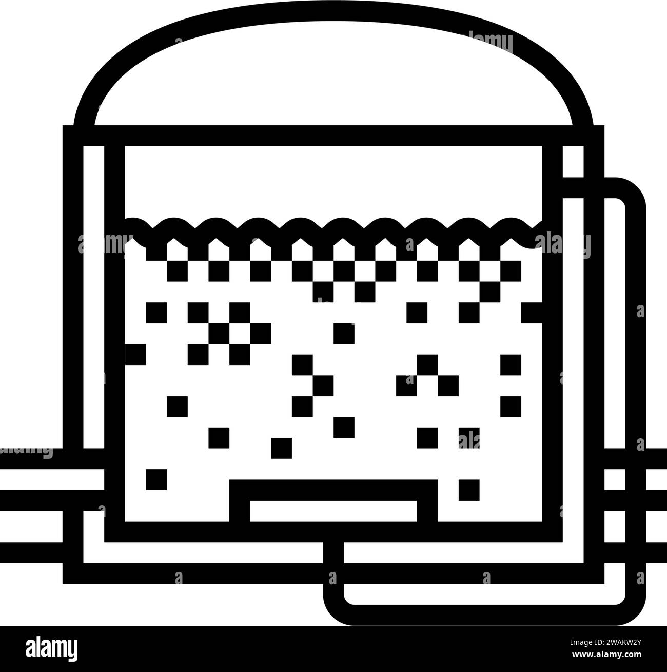 anaerobic digestion biomass line icon vector illustration Stock Vector ...