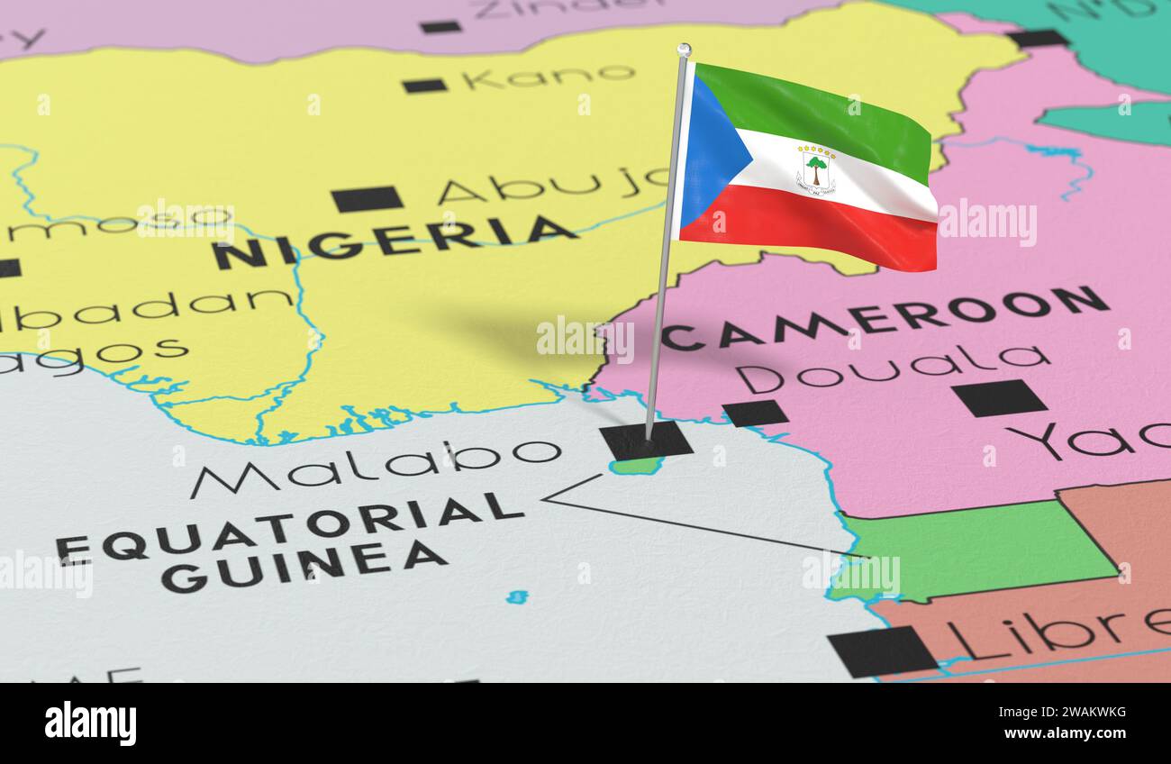 Equatorial guinea 3d map hi-res stock photography and images - Alamy