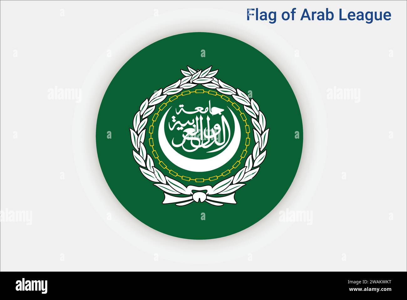High detailed flag of Arab League. National Arab League flag. Asia. 3D ...