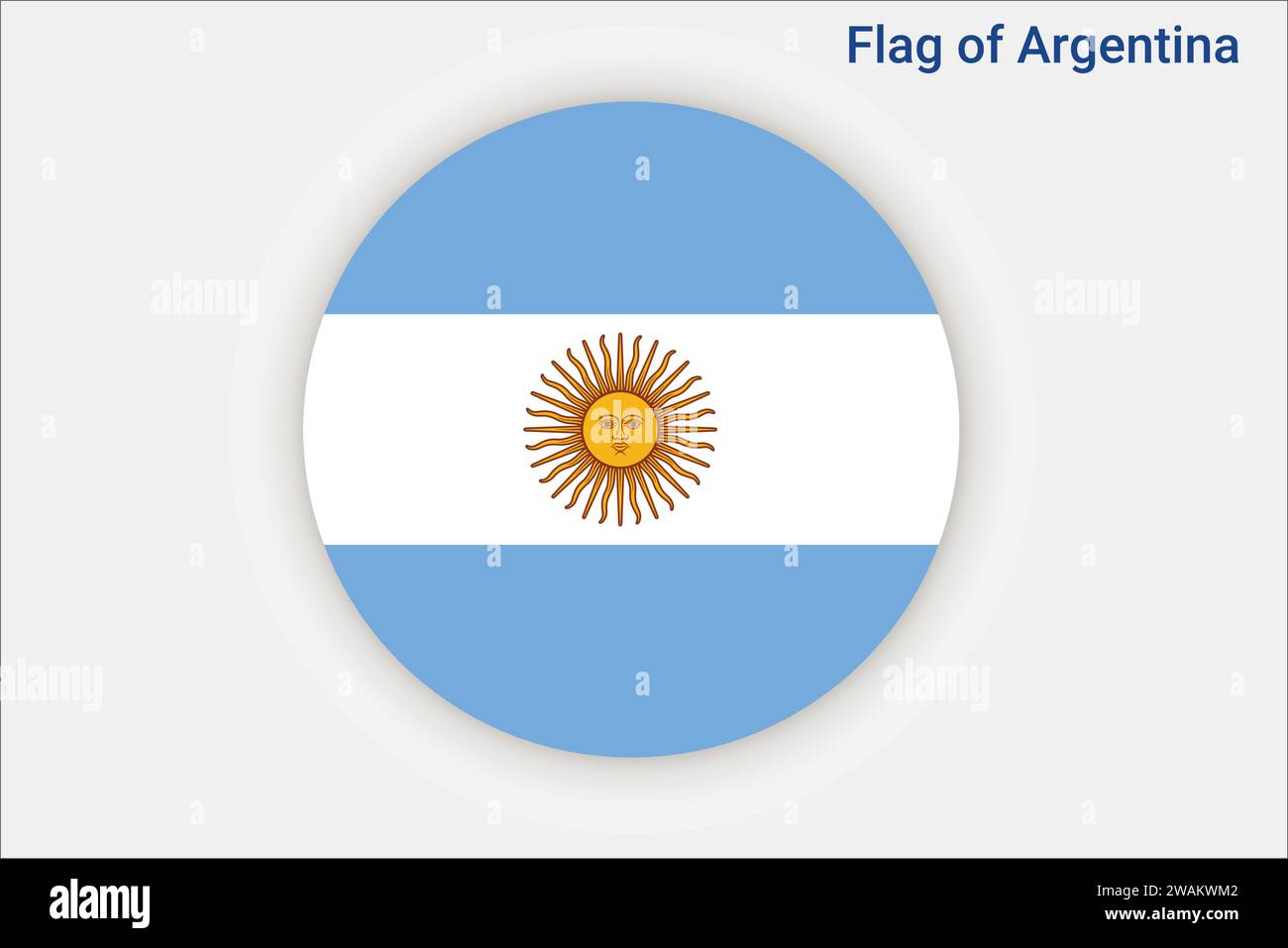 High detailed flag of Argentina. National Argentina flag. South America ...