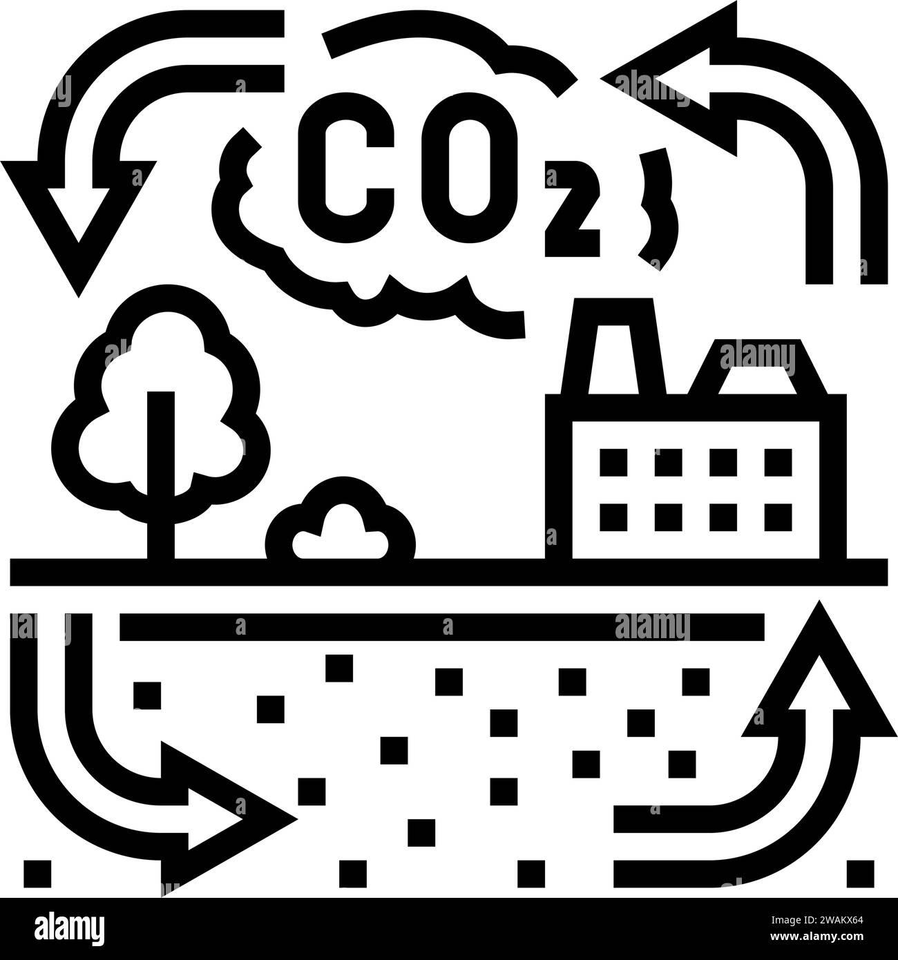 cycle carbon line icon vector illustration Stock Vector Image & Art - Alamy