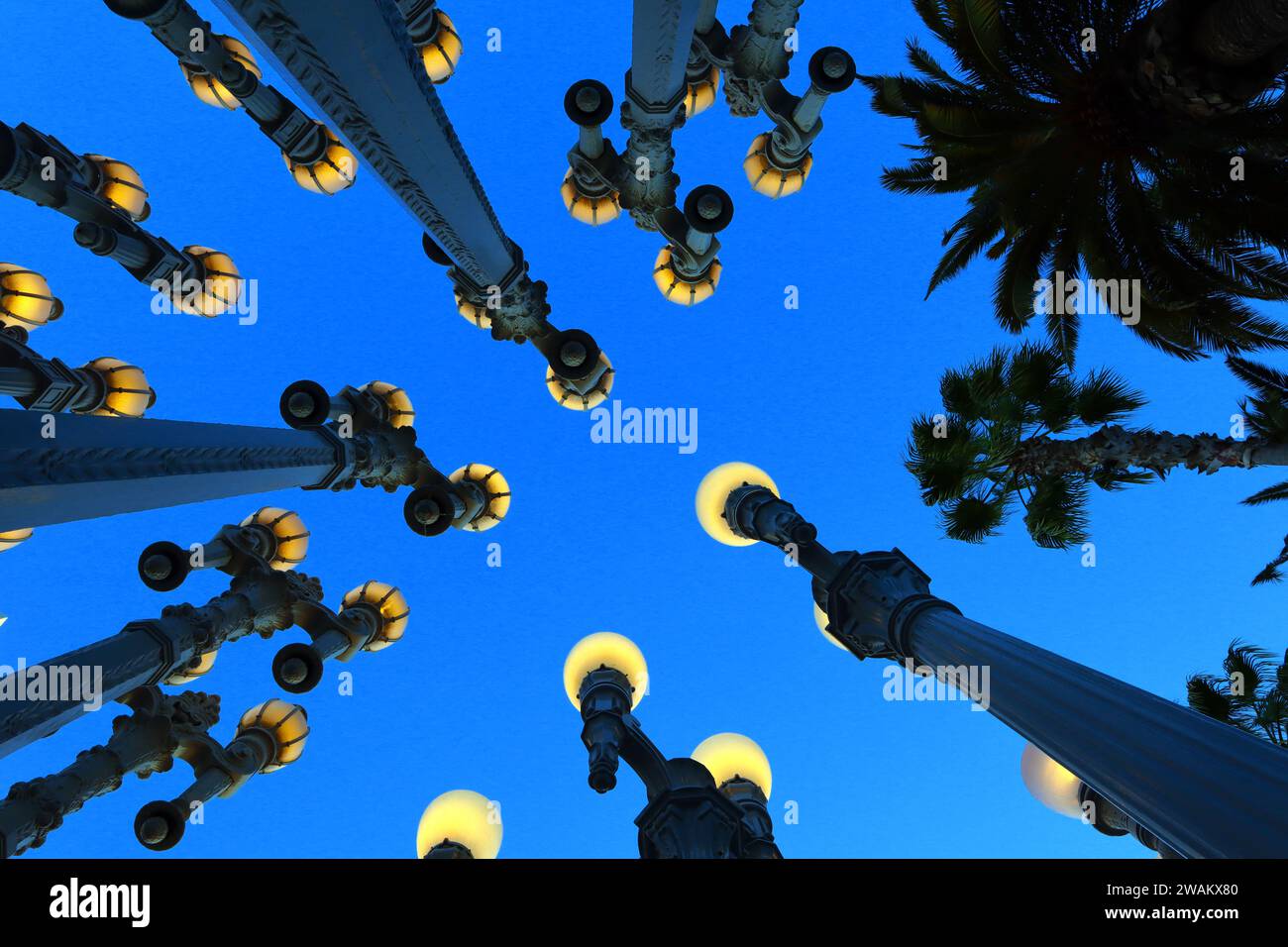 Los Angeles, California: Public Art URBAN LIGHT a sculpture by Chris ...