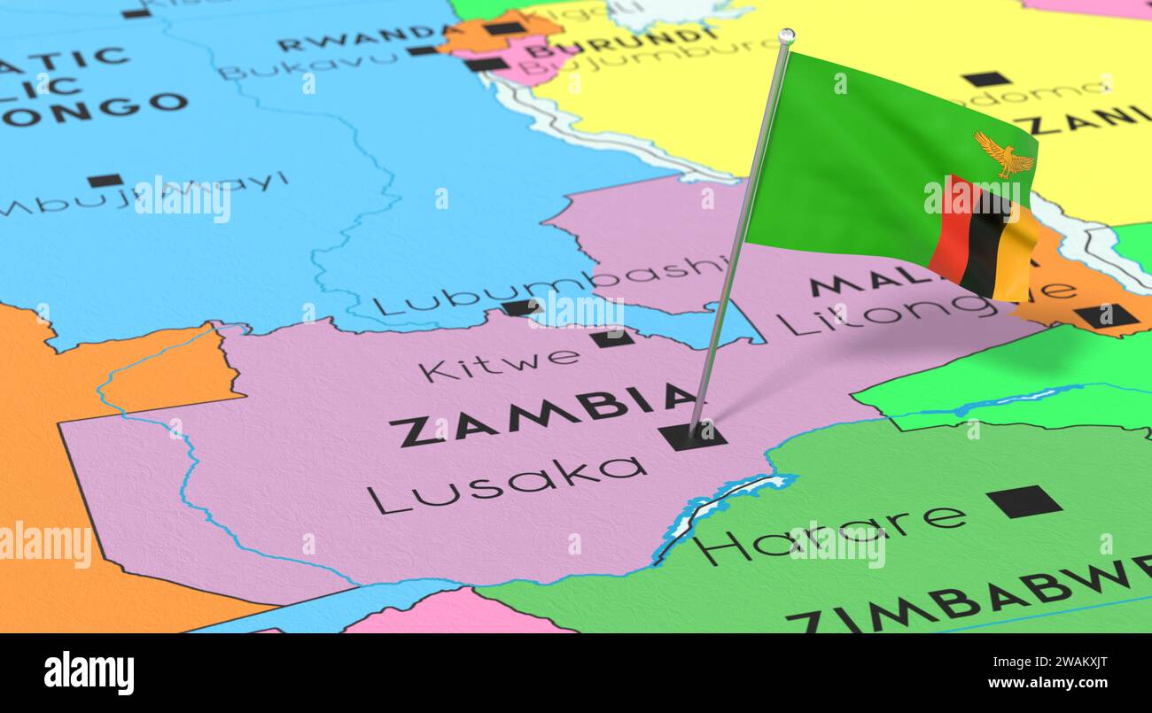 Lusaka map hi-res stock photography and images - Alamy