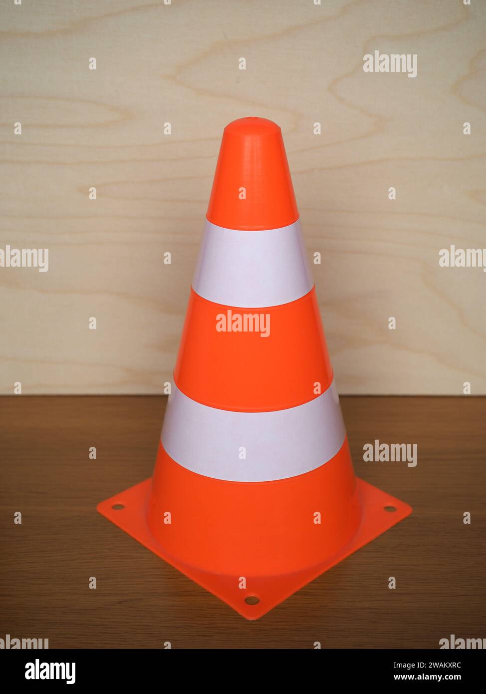 Traffic Cone To Mark Road Works Or Temporary Obstruction Stock Photo ...