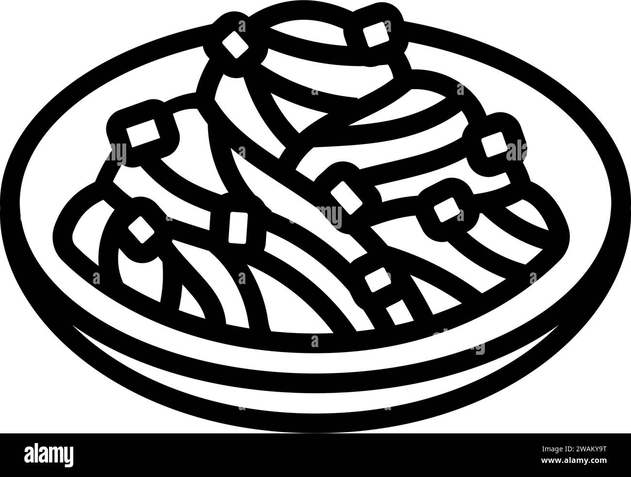 chinese noodles chinese cuisine line icon vector illustration Stock ...