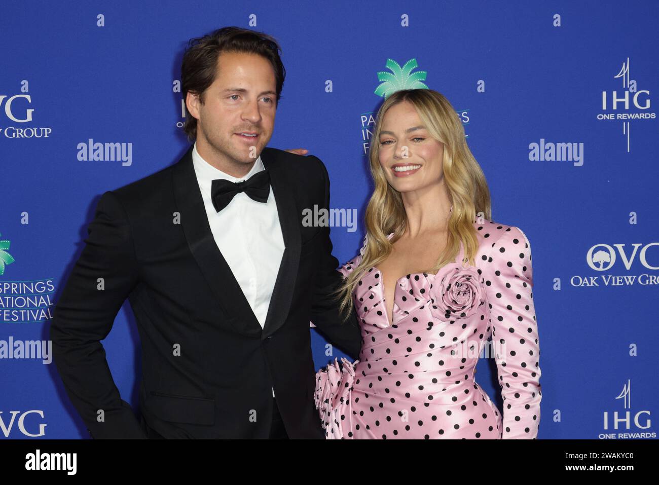 Margot Robbie and Tom Ackerley attends the 35th Annual Palm Springs ...