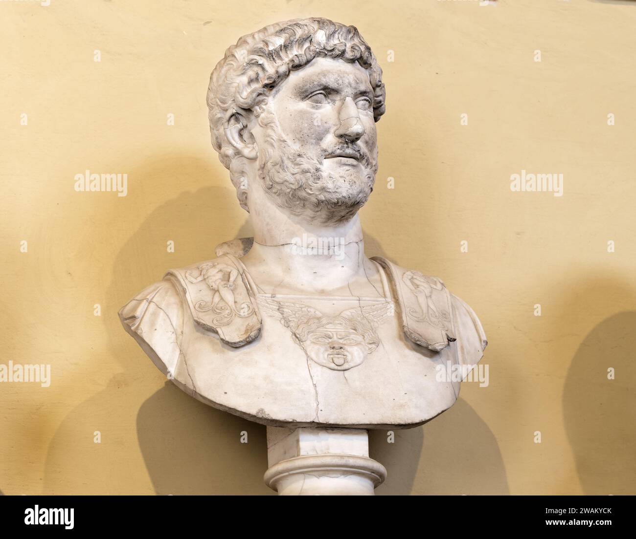 Bust of Emperor Adrian, ruler of the roman empire 117-138 AD; Vatican ...