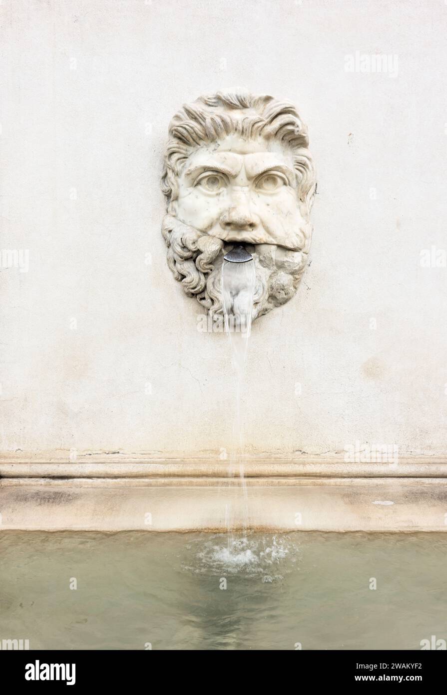 Grotesque face egress for water into the fountain in the Pinecone ...