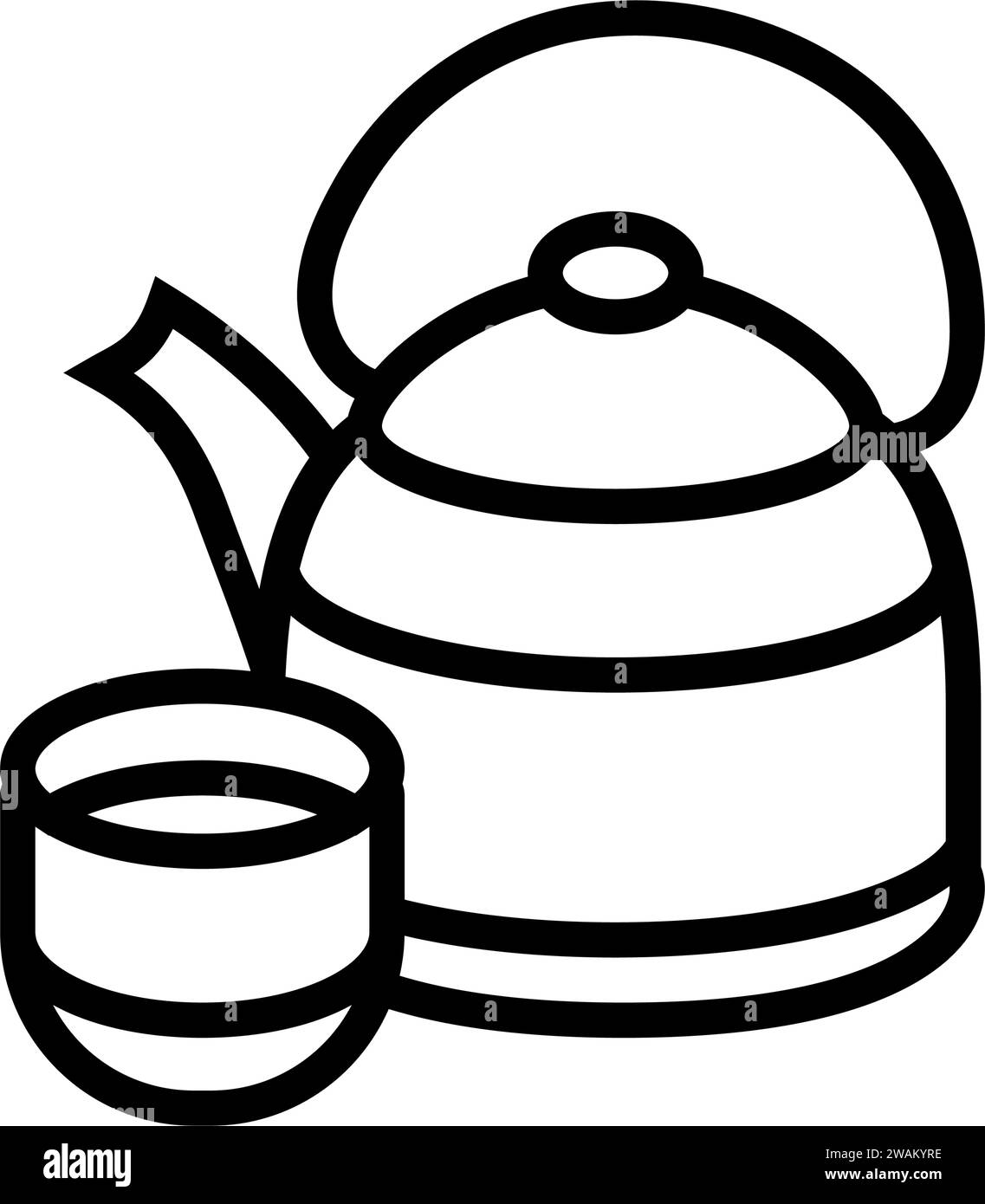 chinese tea chinese cuisine line icon vector illustration Stock Vector ...