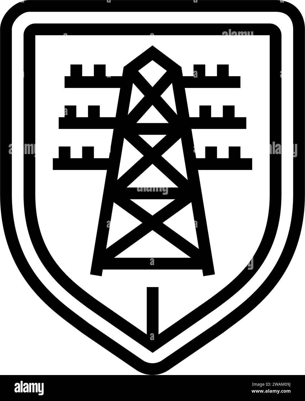 security electric grid line icon vector illustration Stock Vector Image ...