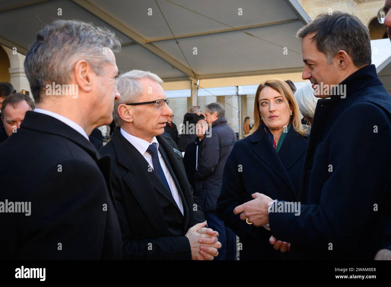 Paris, France. 05th Jan, 2024. Slovenia's Prime Minister Robert Golob ...
