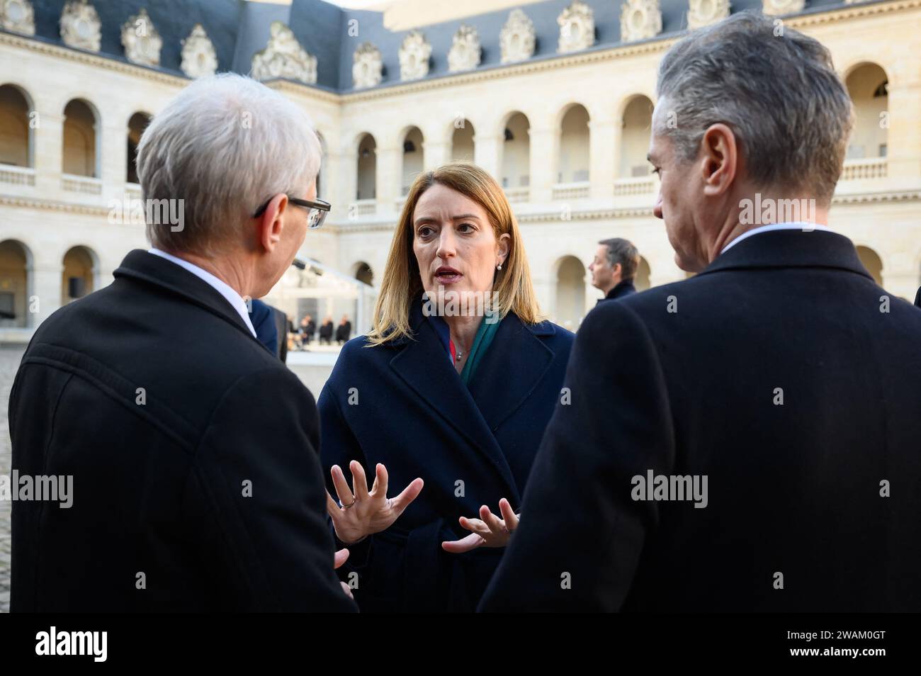 Paris, France. 05th Jan, 2024. Bulgaria's Prime Minister Nikolai Denkov ...