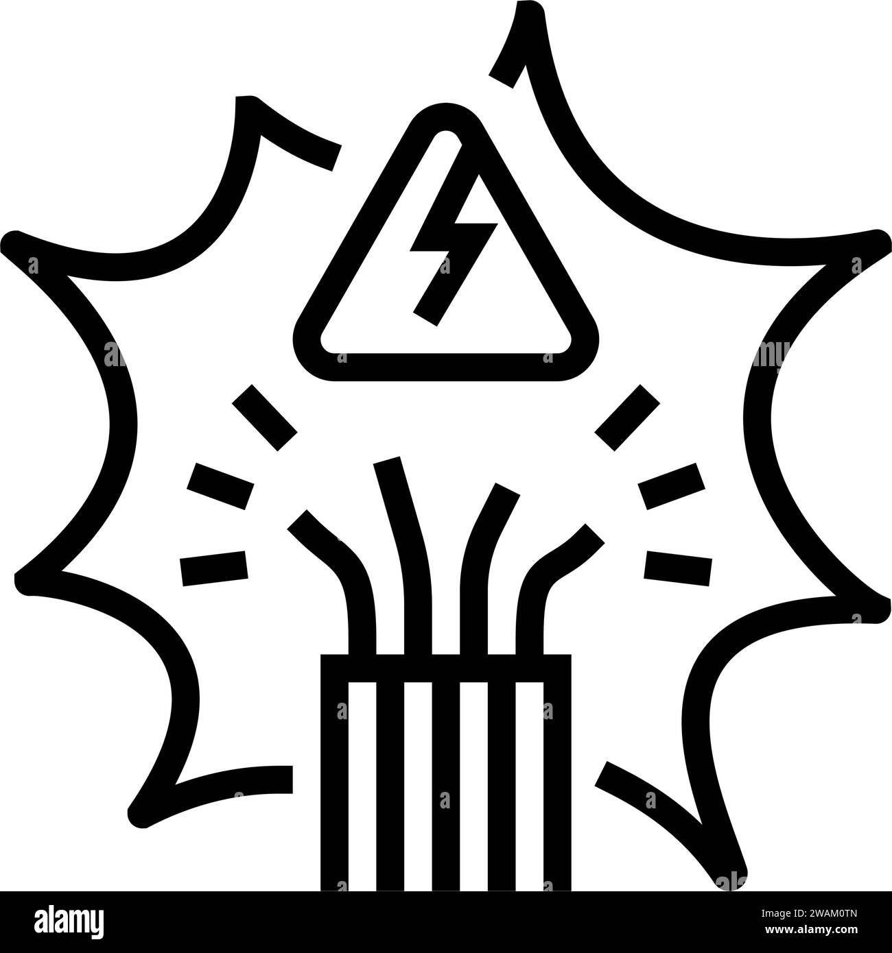 emergency response electric grid line icon vector illustration Stock ... emergency response electric grid line icon vector illustration Stock ...