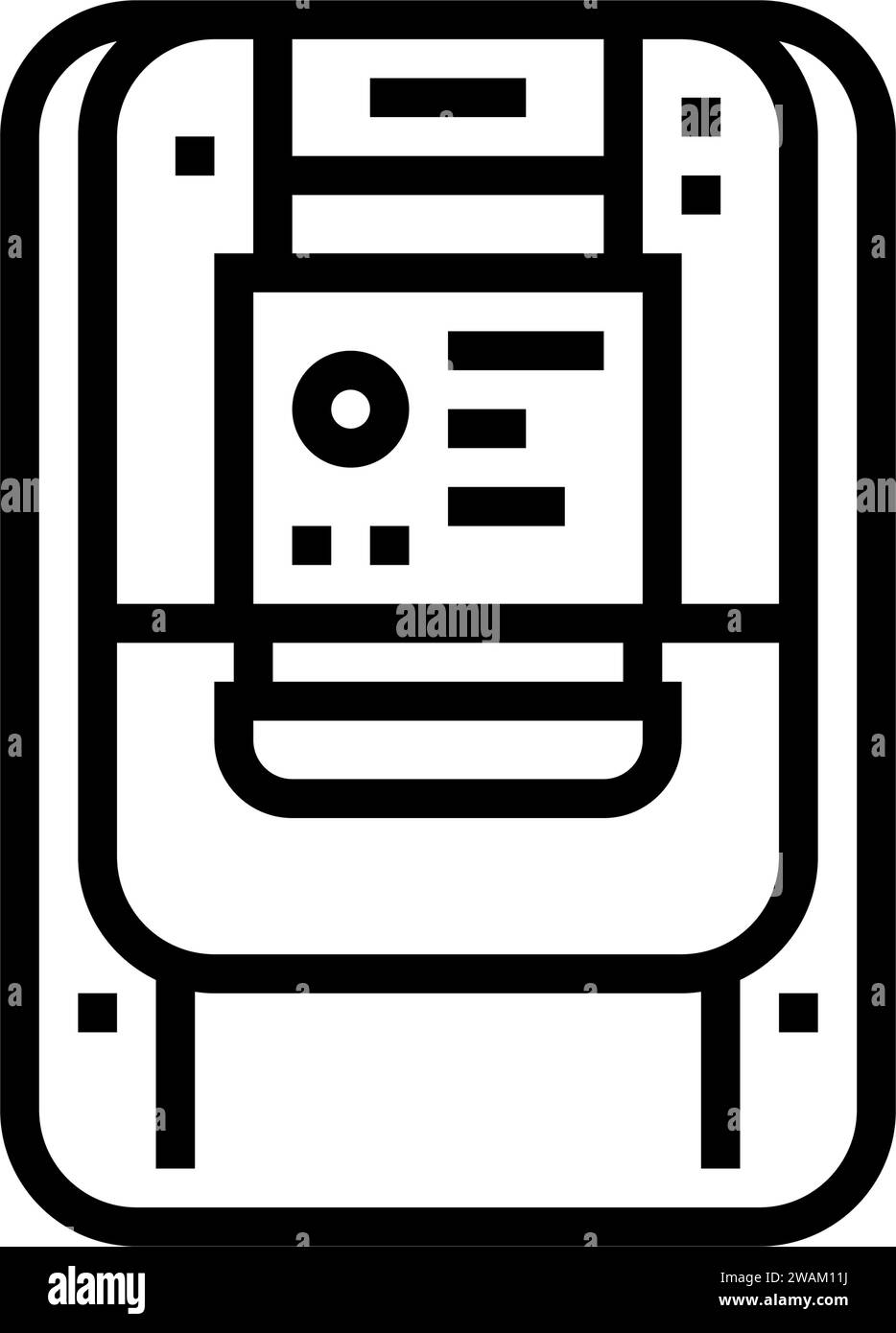 smart meters electric grid line icon vector illustration Stock Vector ...