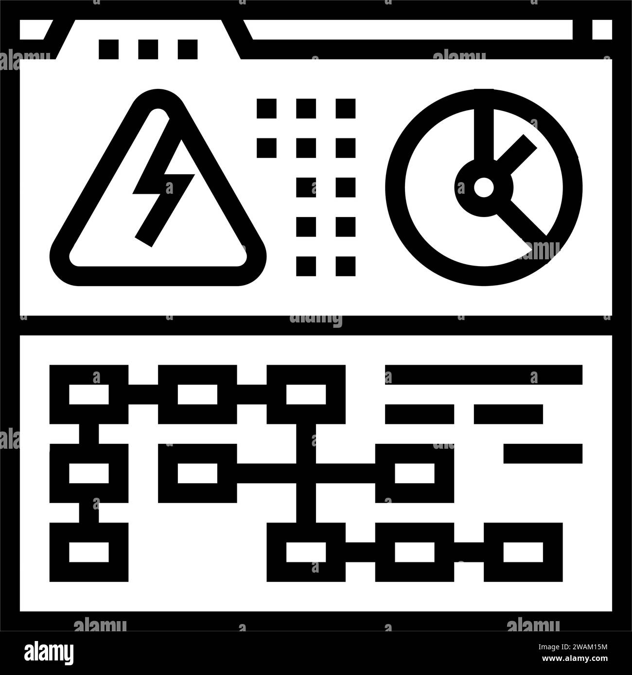 monitoring electric grid line icon vector illustration Stock Vector ...
