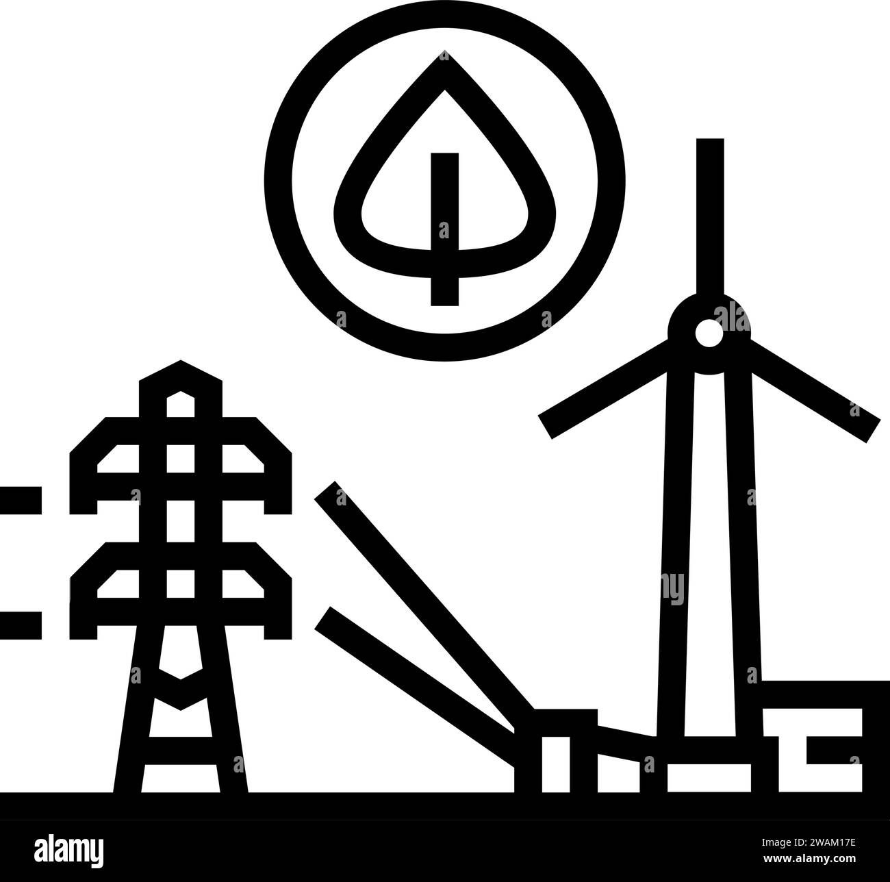 innovation electric grid line icon vector illustration Stock Vector ...
