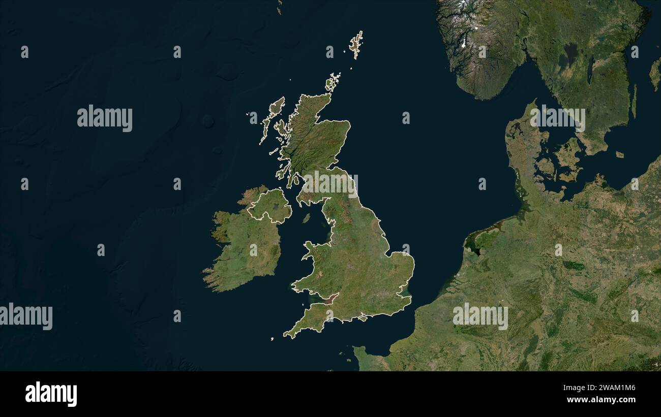 United kingdom map outline hi-res stock photography and images - Alamy